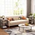 IdeaHouse Slim 3-Tier End Table with Storage Shelves, Narrow Mobile ...