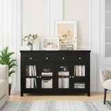 Homfa Kitchen Server Furniture Credenza, Modern 2 Drawer Sideboard ...