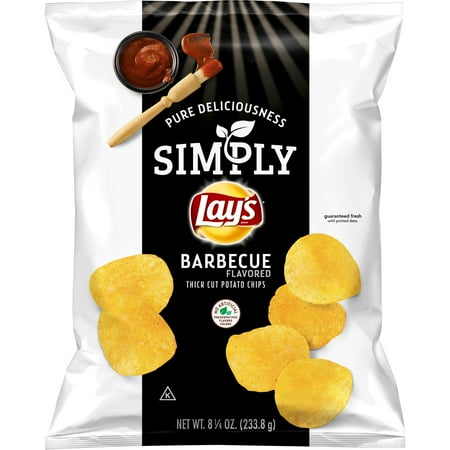 Frito Lay Simply Lay's Barbecue Potato Chips, 8.25 Oz. - Walmart.com