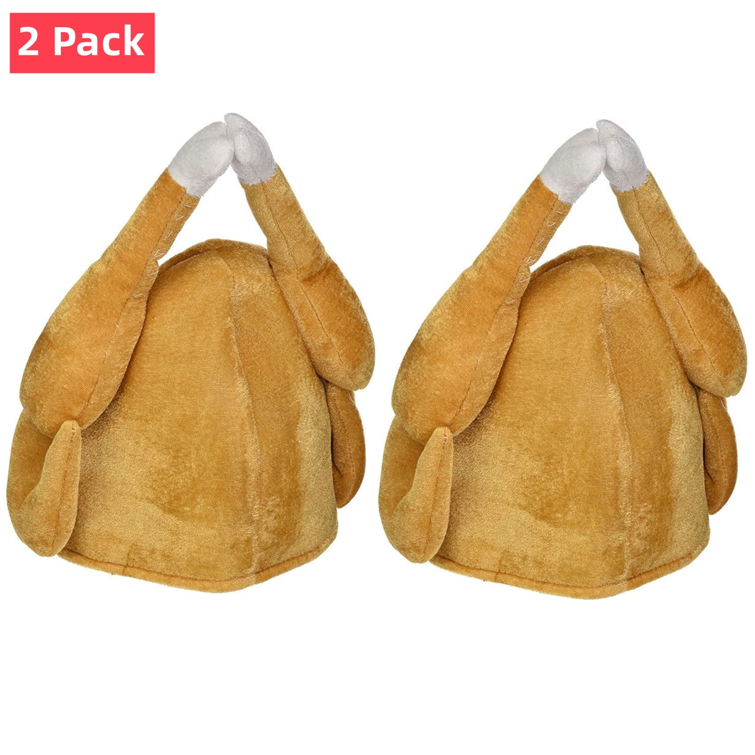 Thanksgiving Hat, 2 Pack Happiwiz Thanksgiving Plush Turkey Hat,Roasted ...