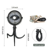 SkyGenius Portable Battery Operated Travel Baby Stroller Fan, Small ...