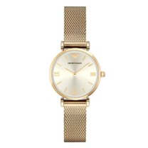 Emporio Armani AR1840 Women's Two-Tone Steel Watch with Crystal Accent ...