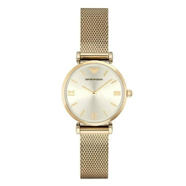 Emporio Armani AR1840 Women's Two-Tone Steel Watch with Crystal Accent ...