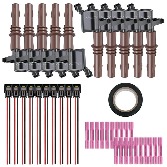 Ignition Coils & Pigtail Wiring Harness Fits Ford F250 F350 F550 6.8L ...