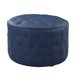 Chic Home Tosh Button Tufted PU Leather Upholstered Round Ottoman ...