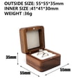 Wooden Square Wedding Sponge Slot Ring Box Walnut Wooden Jewelry ...