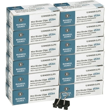 U Brands Binder Clips, Medium 1-1/4" Capacity, Black and Silver Steel ...