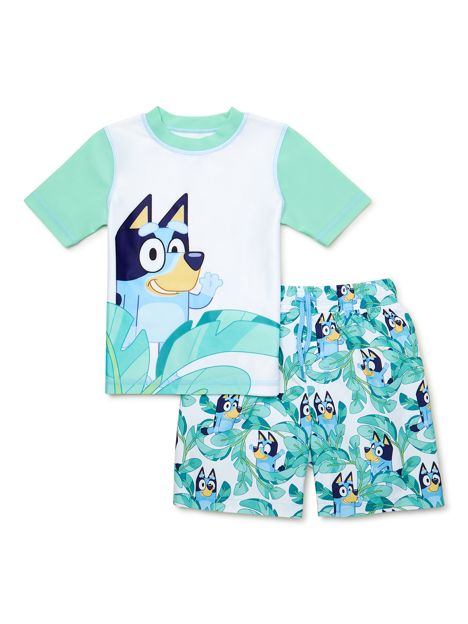Bluey Toddler Boy Rashguard Swimwear Set Sizes 2T 5T Walmart