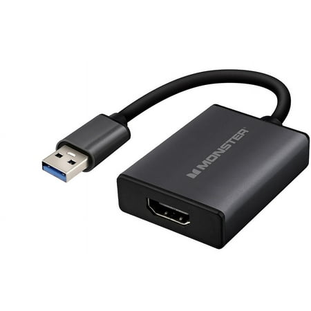 Monster USB 3.0 to HDMI Adapter, 2K 1080p quality, Link up to a ...