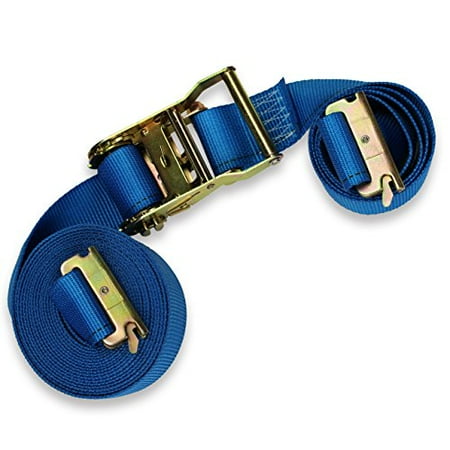 DC Cargo Mall 2" x 20' E Track Ratcheting Strap Heavy Duty Cargo TieDown, Durable Blue Polyester ...