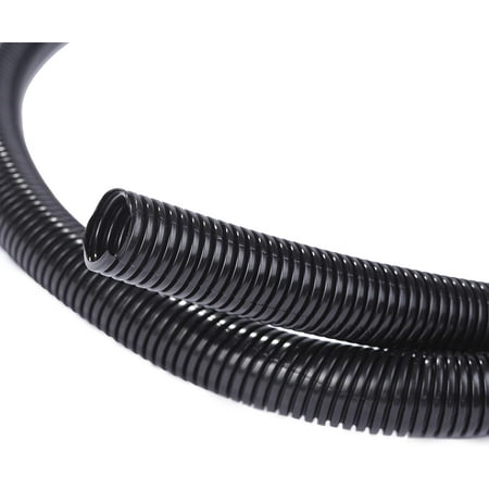 25ft – 1/2 inch Split Wire Loom Tubing Wire Conduit – Black | Walmart ...
