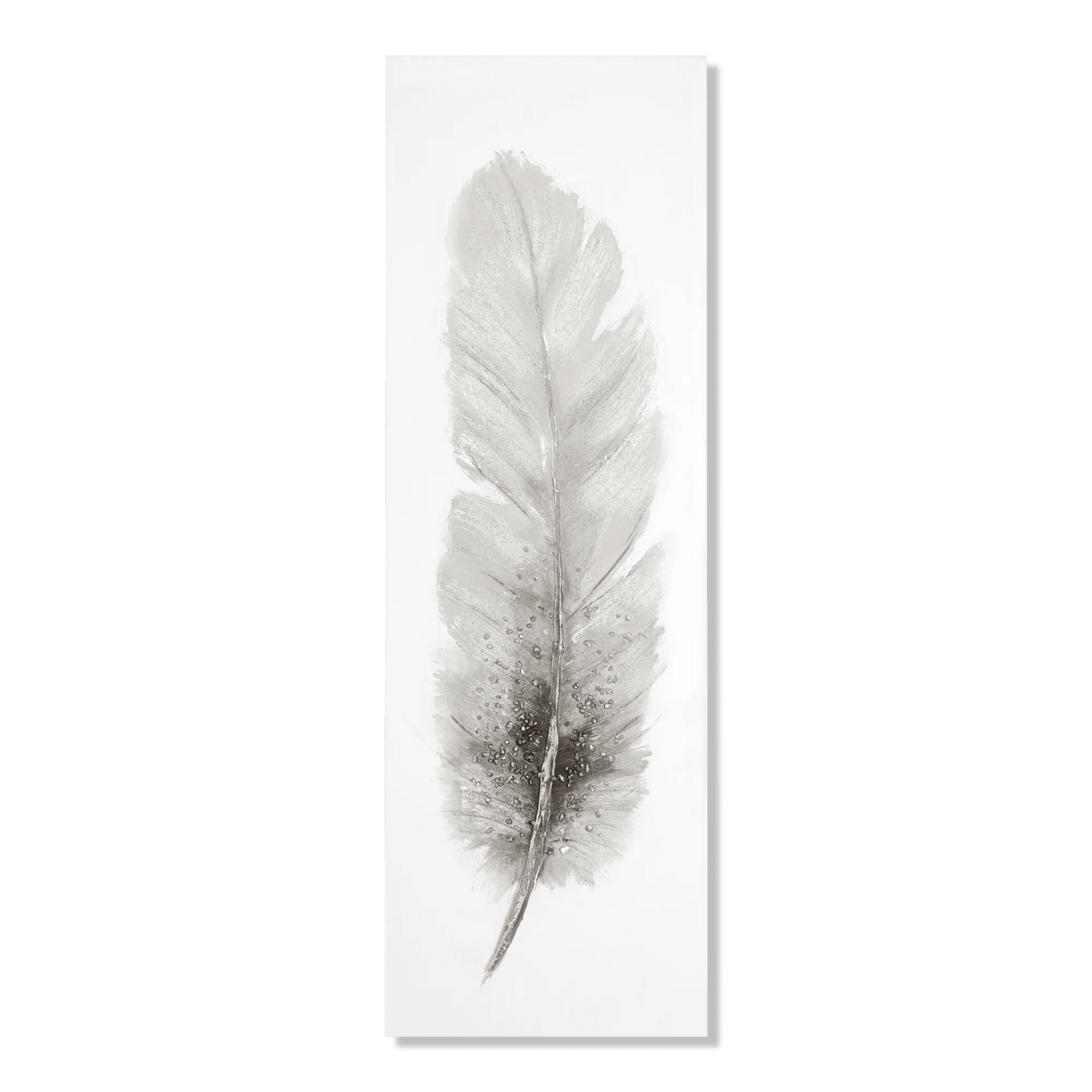 Click here for Bouclair Grey Feather Oil Painted Canvas 10 X 30 I... prices