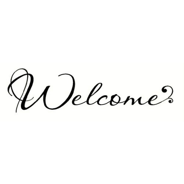 Welcome Wall Vinyl Sticker Decals Entryway Decor 6x22.5 - Black ...