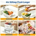2026 New 3 Pcs Large Fruit Storage Containers for Fridge with Removable ...