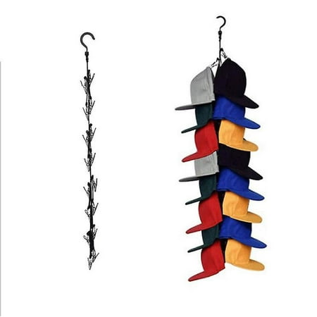 Closet Hanging Cap Organizer, 16 Baseball Cap Rack, Closet Hook Cap ...