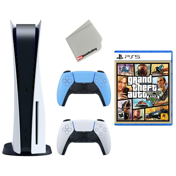 Sony Playstation 5 Disc with GTA V, Extra Controller and Microfiber ...
