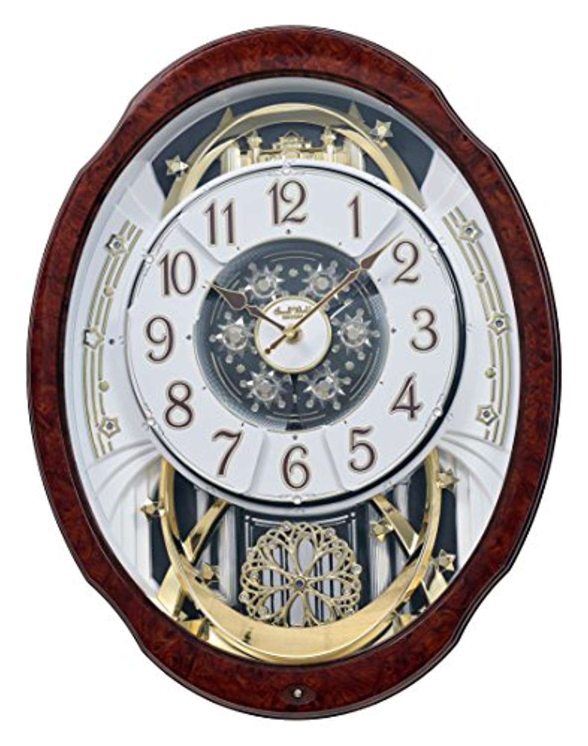 Rhythm Clocks "Woodgrain Marvelous" Magic Motion Clock - Walmart.com