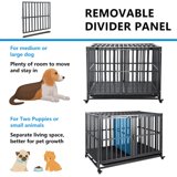 SMONTER Escape Proof Stackable Dog Crates with Divider-Heavy Duty ...