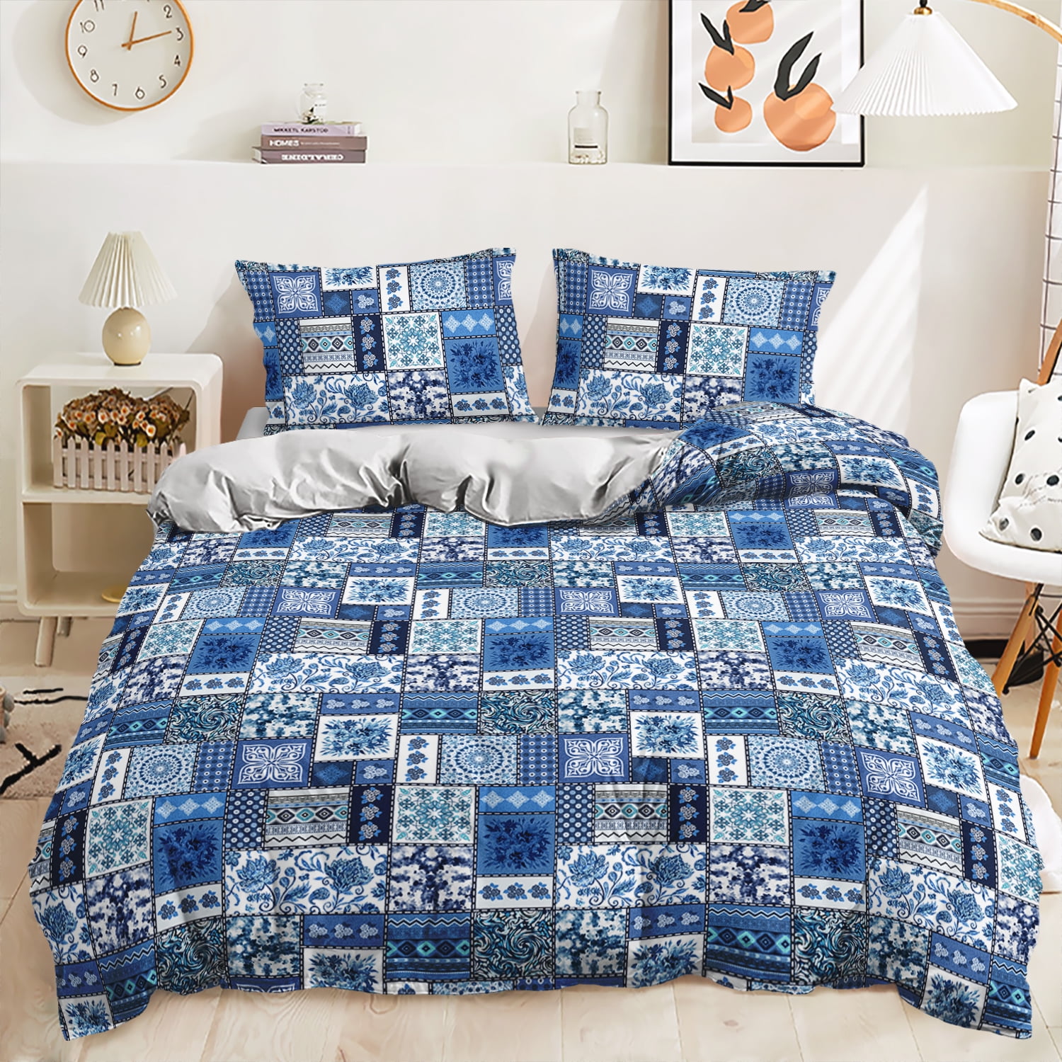 Hosima 3-Piece 3D Digital Duvet Cover With Pattern Composed Of Multiple ...