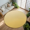5ft Round Rug, Orange Yellow Ombre Non-Skid Rubber Backing Large Area ...