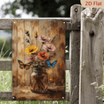 8x12 Inches Rustic Wildflowers in Glass Jar with Butterflies and ...