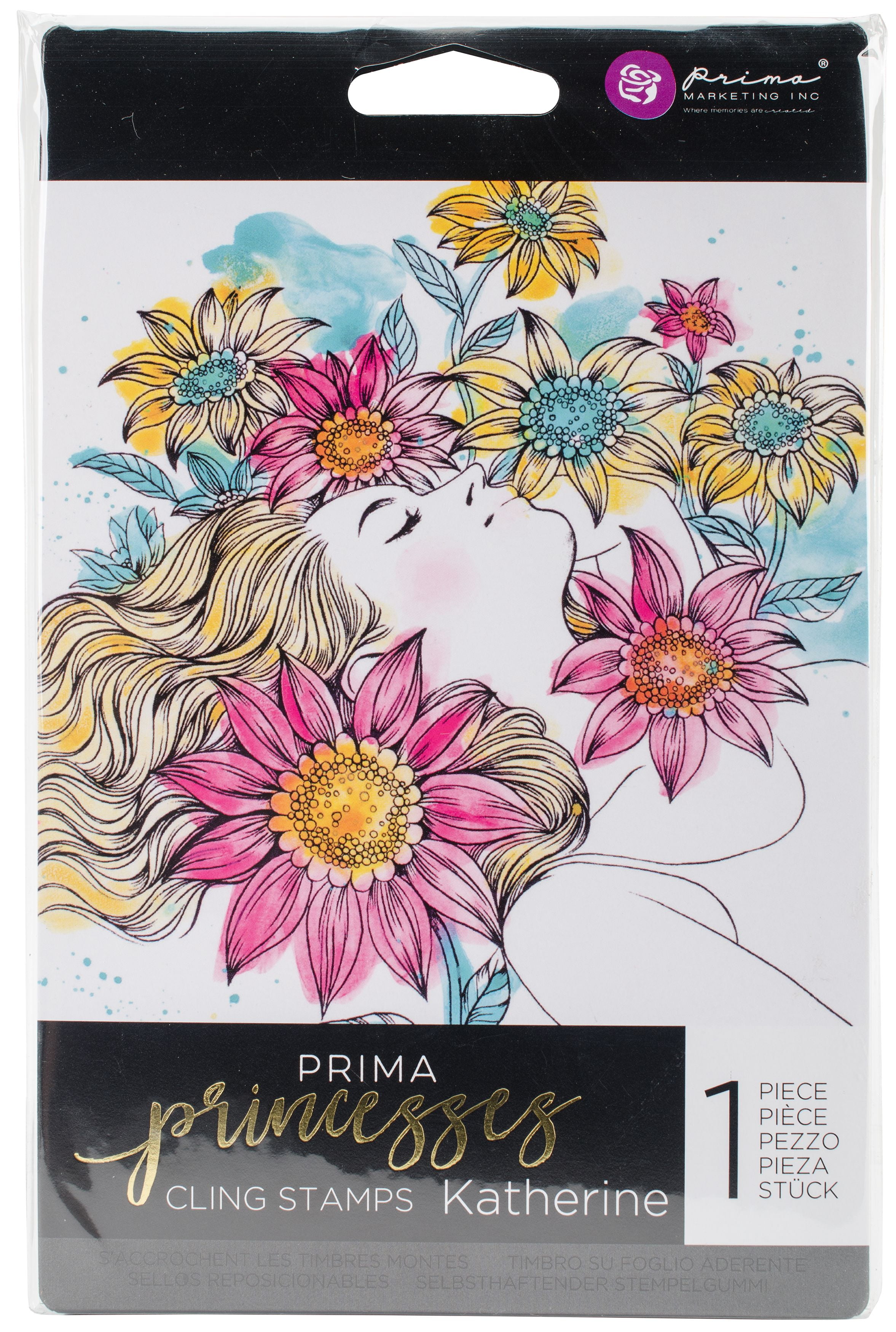 Prima Princesses Cling Stamp 5"X7"-Katherine - Walmart.com