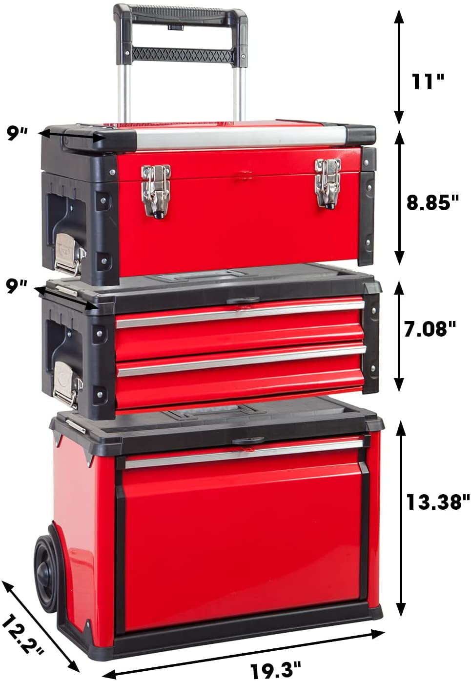 Stackable Rolling Tool Chest with 3 Drawers for Australia | Ubuy