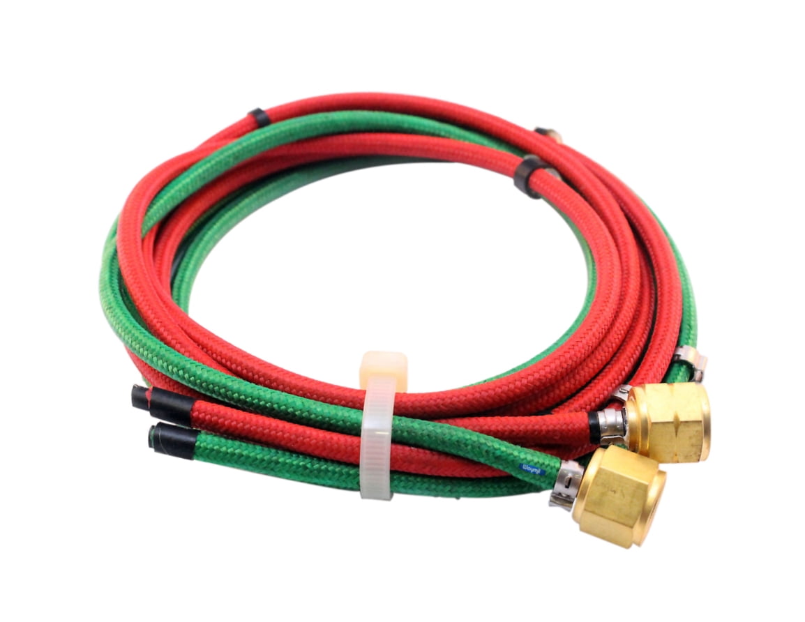 Gentec Little Torch Braided Green Oxygen and Red Gas Replacement Hose ...
