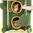 Yaheetech 48.5''H Oasis-themed Cat Tree Cat Tower,Green/Yellow ...