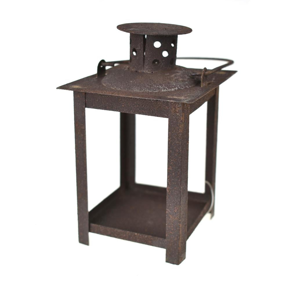 Rustic Hanging Tea Light Lantern, Brown, 4-1/2-Inch - Walmart.com