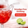 Bird Shaped Wine Glass, 150ml, Crystal, with Stainless Steel Straw ...