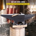 Cast Steel Anvil 132 Lbs 60kg Single Horn with Large Countertop Stable ...
