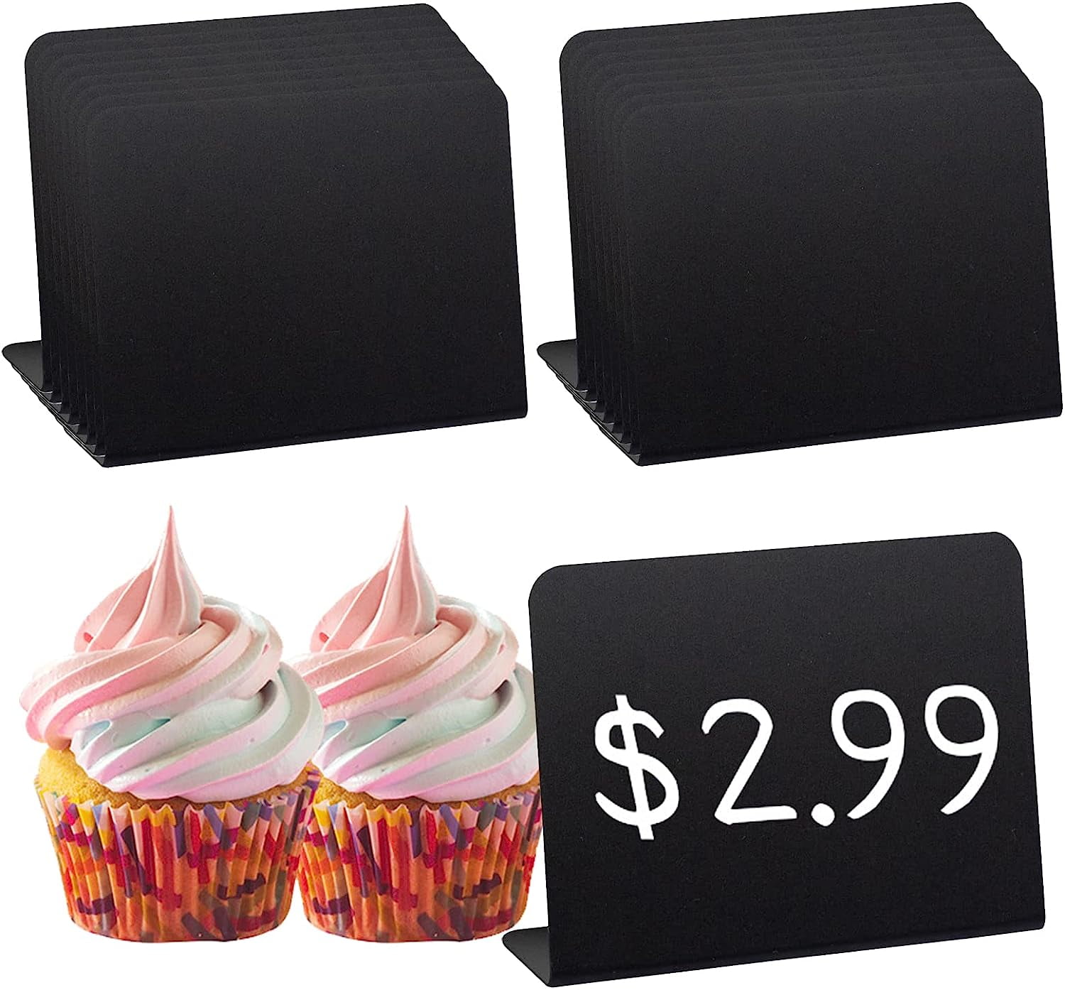 16 Pack Food Labels for Party Buffet, L-Shaped Mini Chalk Board Signs ...