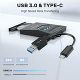 5-in-1 USB C Portable CD/DVD Drive with SD Card Reader, External Disk ...