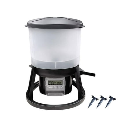 Solar Automatic Pond Aquarium Fish Feeder Adjustable Digital Food ...