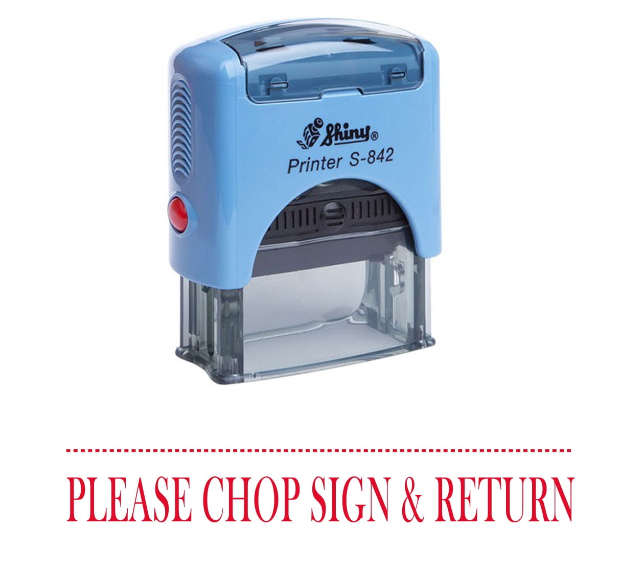PLEASE CHOP SIGN & RETURN Shiny Self Inking Rubber Stamp Office ...