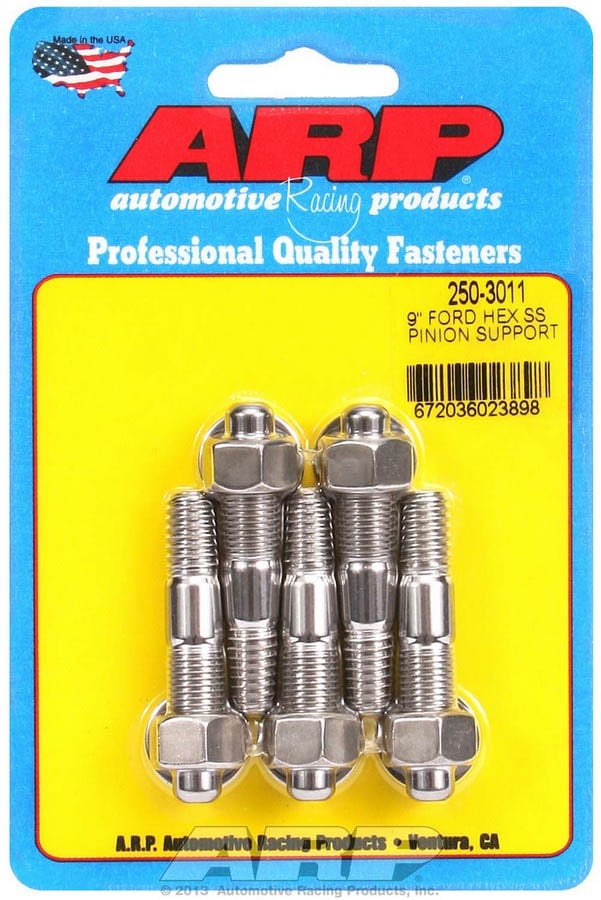 ARP Pinion Support Stud Kit Hex Nuts Polished Ford 9 Inch P/N 250-3011 ...
