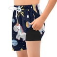 BZSMCE Swim Shorts Unicorn Planet Star Sun Pattern For Quick-Dry Shorts ...