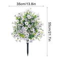 21.7×13.8" Artificial Outdoor Flowers Bushes with Ground Plug, , 6 ...