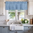 Blue Valance Curtain 1 Panel, Natural Solid Color Organic Mottling ...