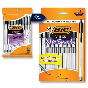 BIC Cristal Xtra Smooth Ball Pen, Medium Point (1.0mm), Blue, (Pack of 2) - Walmart.com