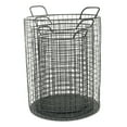 Contemporary Home Living Set of 3 Black Cylinder Wire Storage Container ...