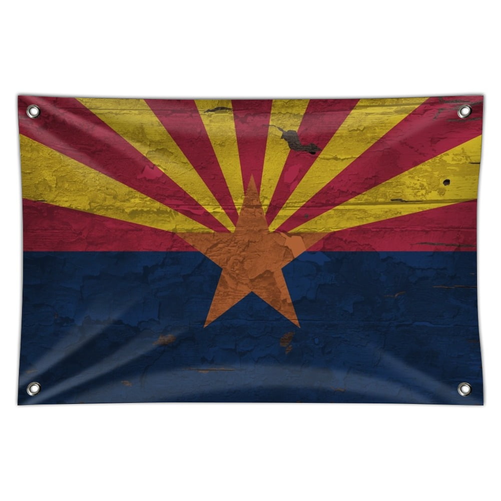 Rustic Arizona State Flag Distressed USA Home Business Office Sign ...