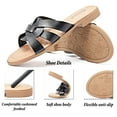 Ataiwee Women's Flat Slide Sandals - Ladies Comfortable Cross Strap ...