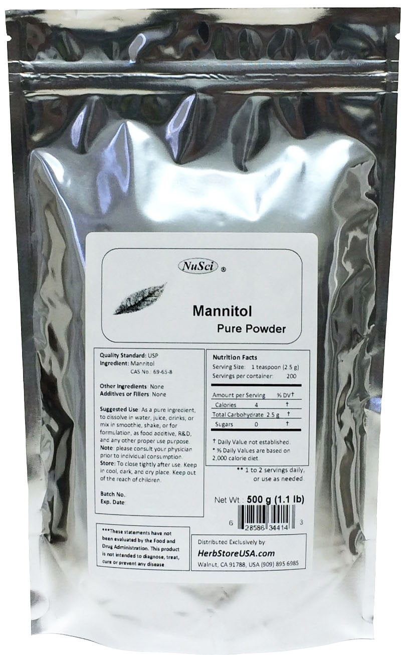 NuSci Pure Mannitol Powder 500 grams (1.1 Lb) - Walmart.com - Walmart.com