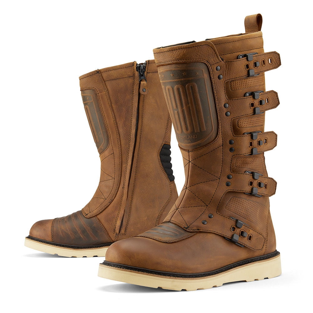 Icon Elsinore2 CE Mens Leather Motorcycle Boots Brown 7 USA - Walmart.com