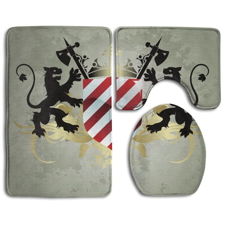 XDDJA Heraldry Ornamental Medieval Empire Shield Icon Lions Axes ...