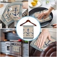 Blue Nautical Anchor Kitchen Towels Set of 4, Water Absorbent Dish ...