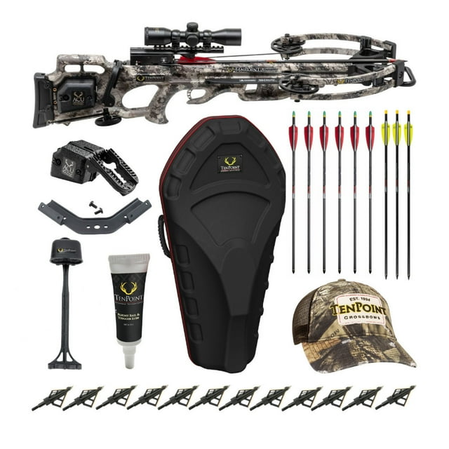 TenPoint Titan M1 370 FPS Crossbow Kit w/ Deluxe Hunter's Accessory Kit ...