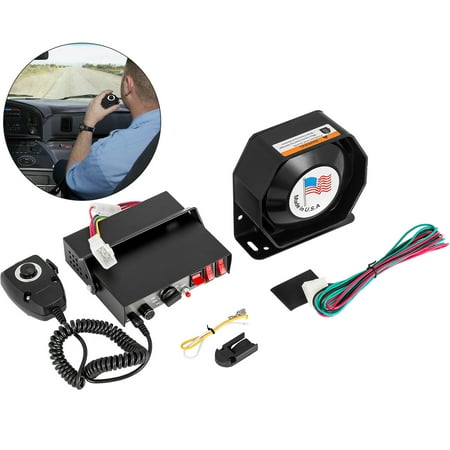 VEVOR Police Sirens 200W 9-Tone Car Warning Alarm Handhold Microphone ...